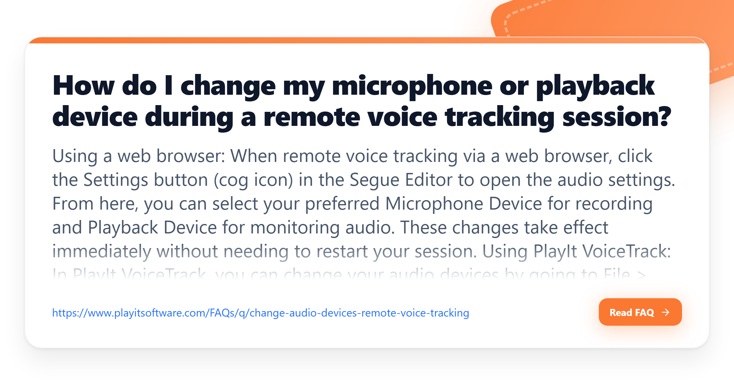 How do I change my microphone or playback device during a remote voice ...