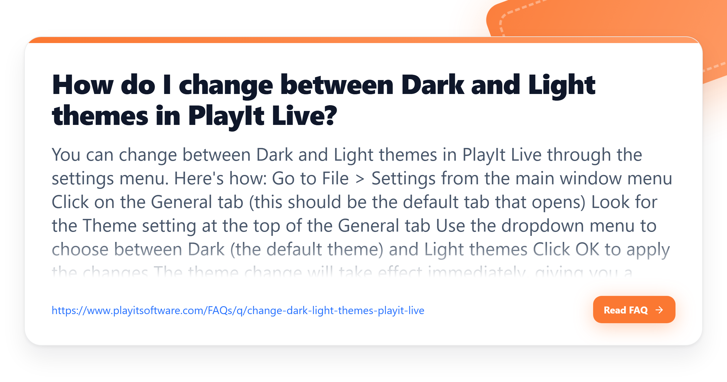 How do I change between Dark and Light themes in PlayIt Live? - PlayIt ...