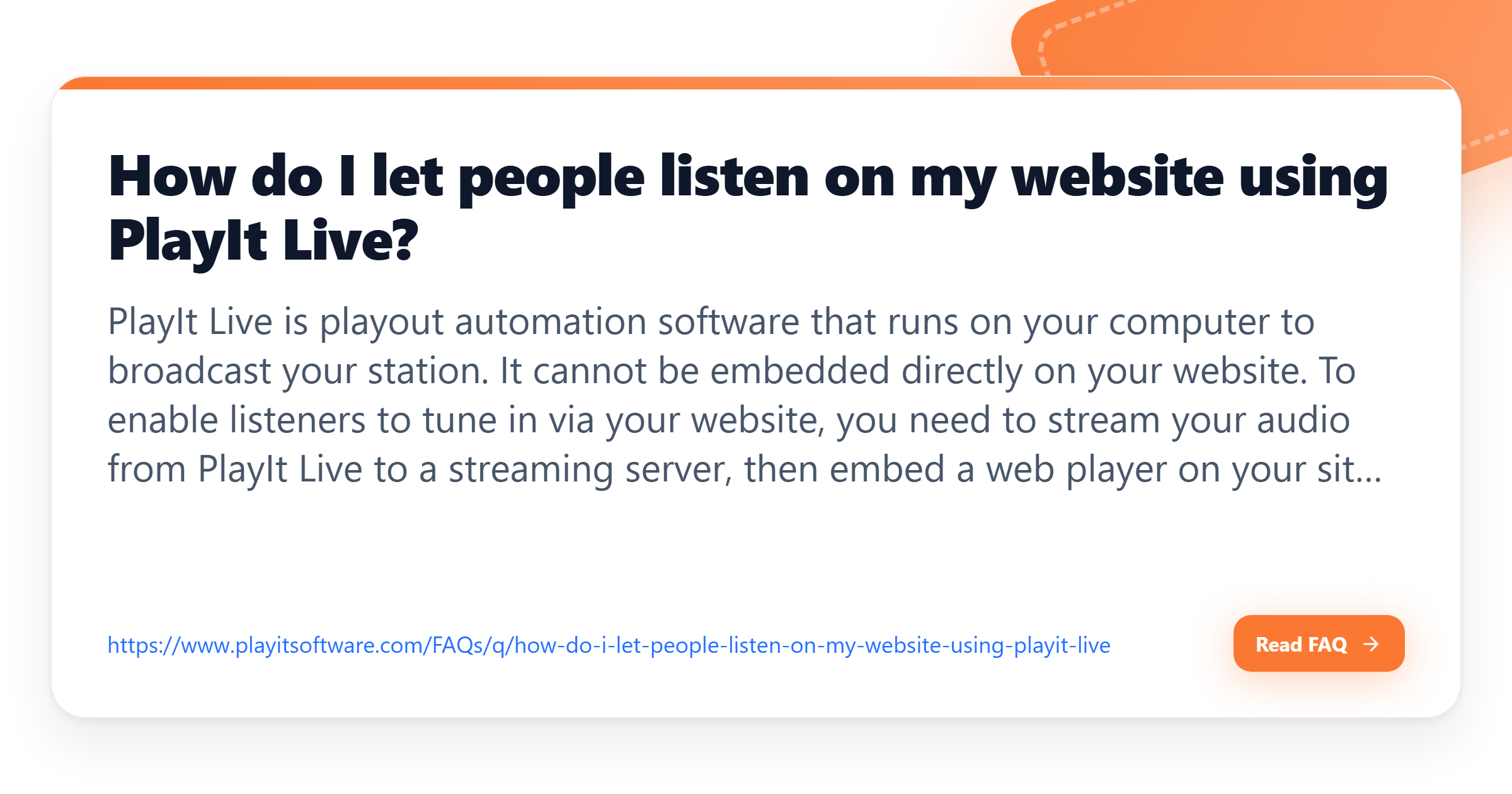 How do I let people listen on my website using PlayIt Live? - PlayIt ...